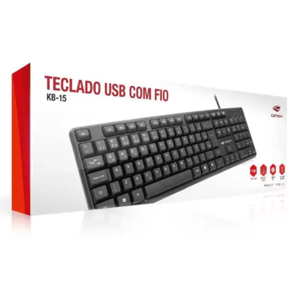 TECLADO C3 PADRAO KB-15BK PT USB - Lucidata